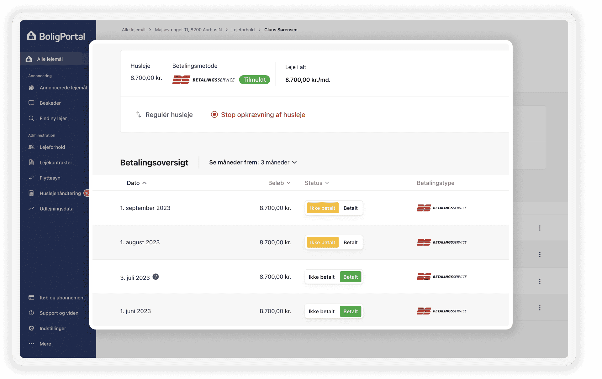 Sådan håndterer og opkræver du nemt husleje via BoligPortal